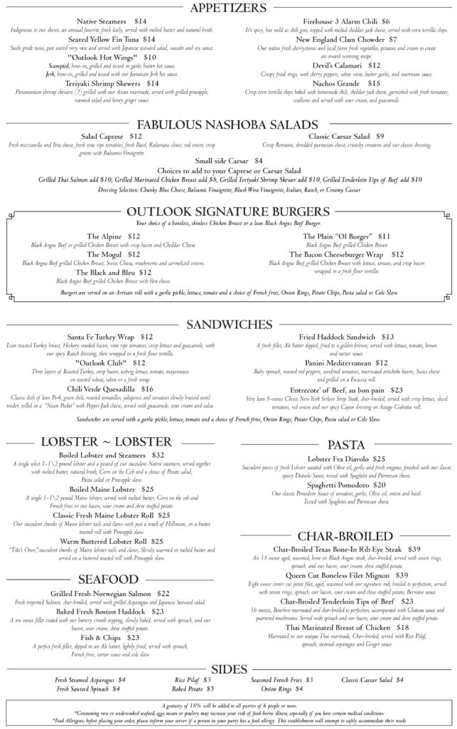 Outlook Summer menu 2015 – The Outlook Restaurant